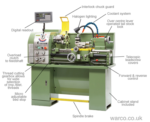 Warco GH1236 Metalworking Gear Head Lathe